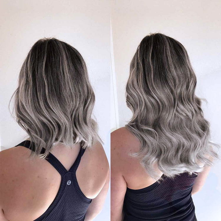 Light Grey Halo Hair Extensions | Sitting Pretty